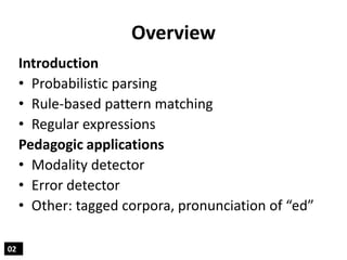 Pedagogic application of regular expressions | PPTX