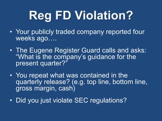 Regulation Fair Disclsoure Presentation.ppt