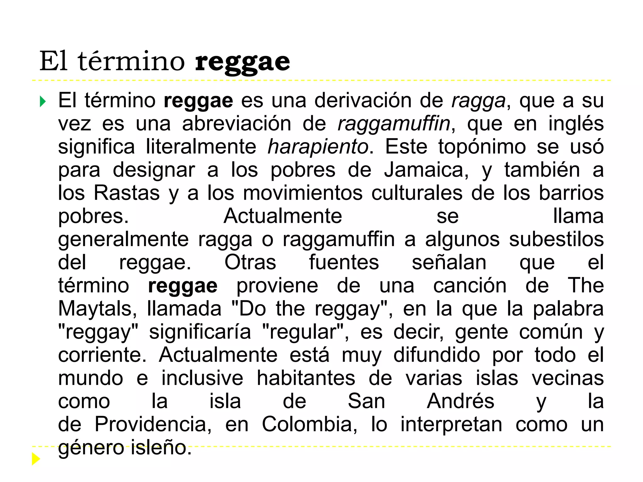 Que es el reggae? | PPT