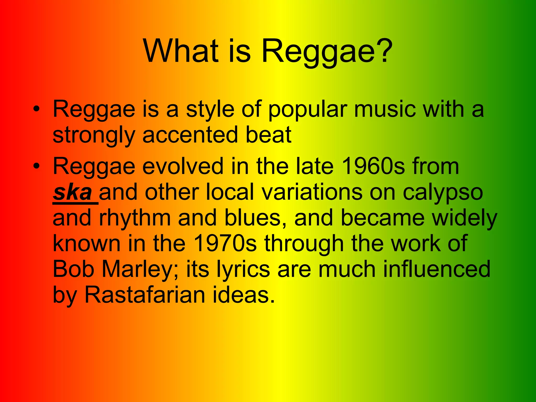 Reggae! | PPTX