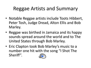 Reggae report | PPTX