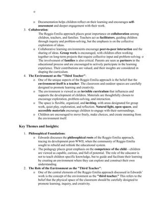 reggio Emilia approach key principle doc | DOCX