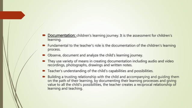 Reggio emilia approach ppt | PPTX