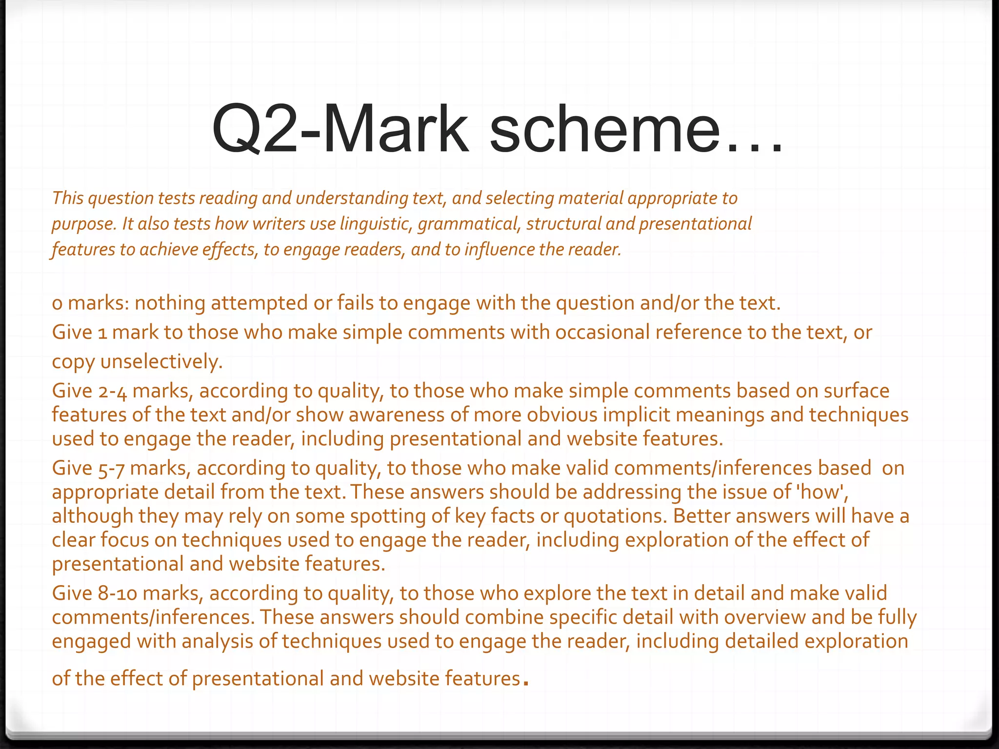 Regi revision summer1: Reading paper WJEC Unit 1 | PPTX