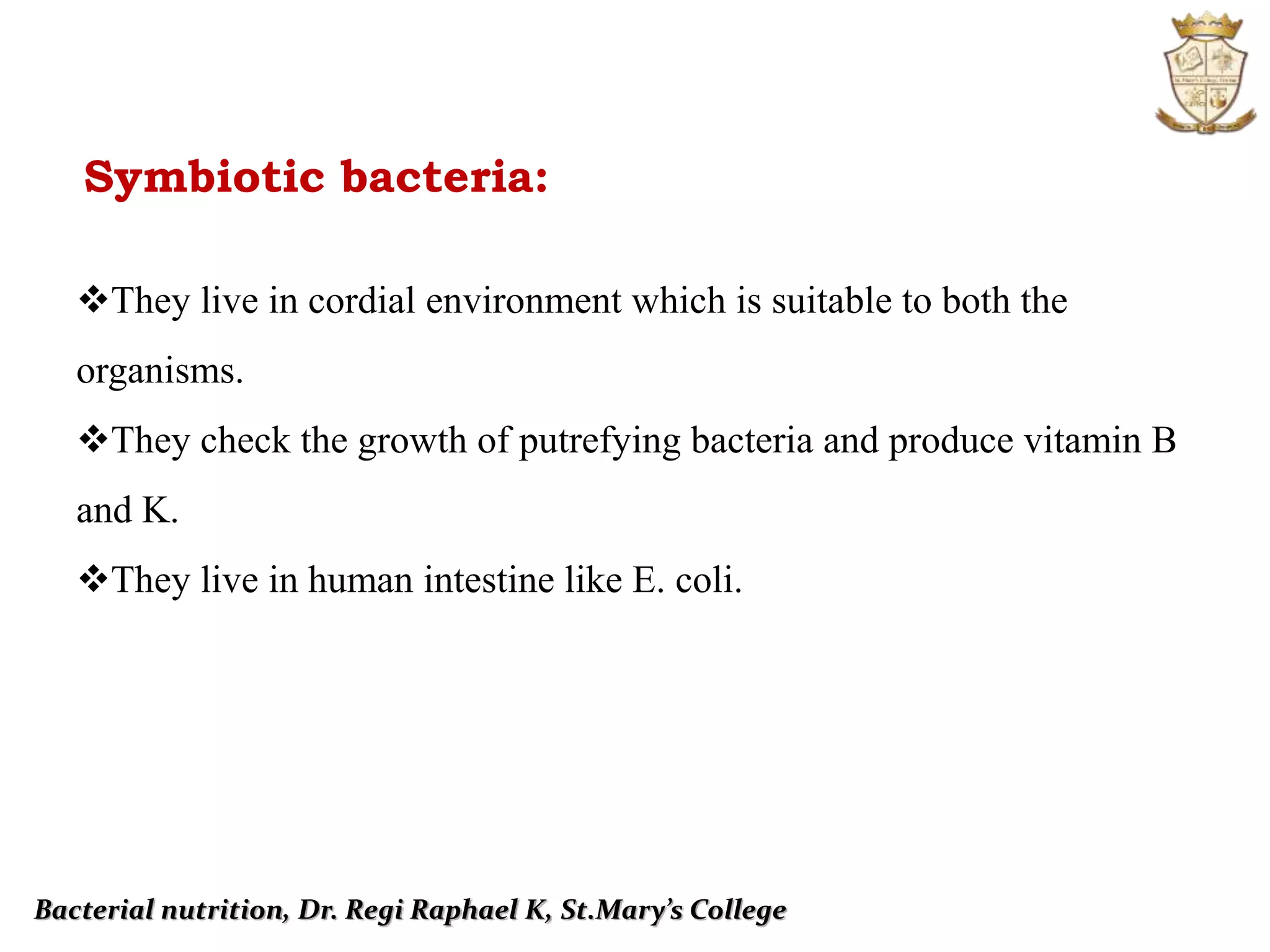 Botany:Bacterial Nutrition | PPT