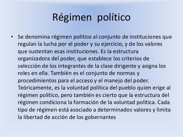 Tipos De Regimen Politico _ El sistema político mexicano ...