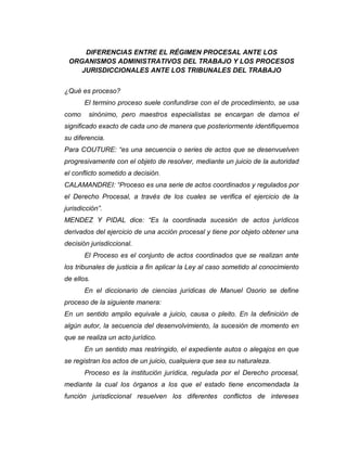 Regimen Procesal y Procesos Jurisdiccionales | PDF