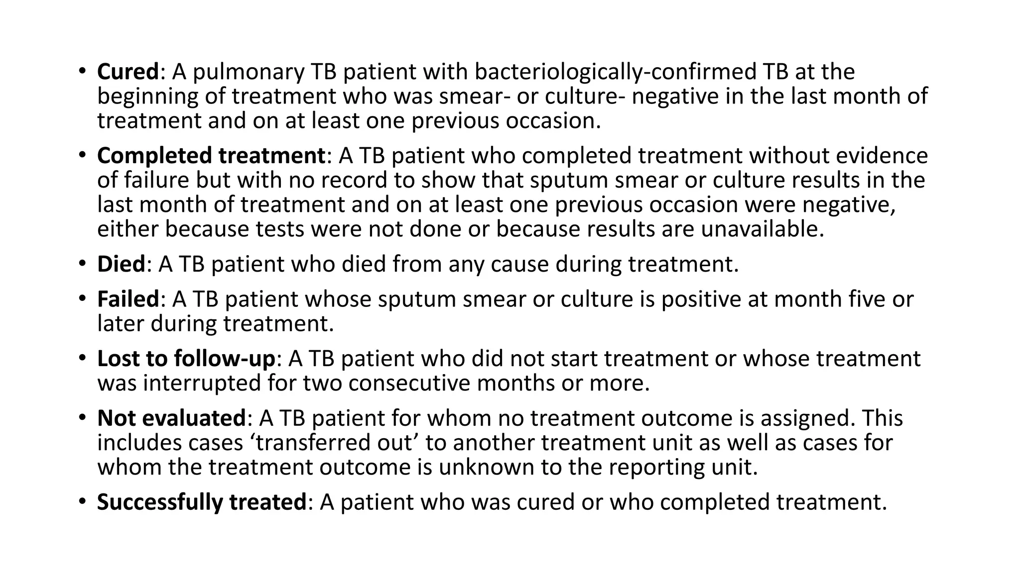 Regimens, prophylaxis of tb and dots | PPT