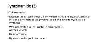 Regimens, prophylaxis of tb and dots | PPTX