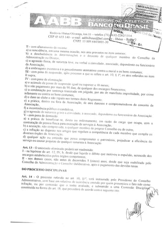 Regimento Interno AABB Ilhéus | PDF