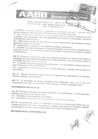 Regimento Interno AABB Ilhéus | PDF