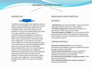 Regimen y sistema politico | PPTX
