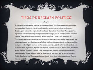 Regimen y sistema politico | PPTX