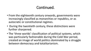 REGIMES OF THE MODERN WORLD.pptx by Papa Fololo | PPTX
