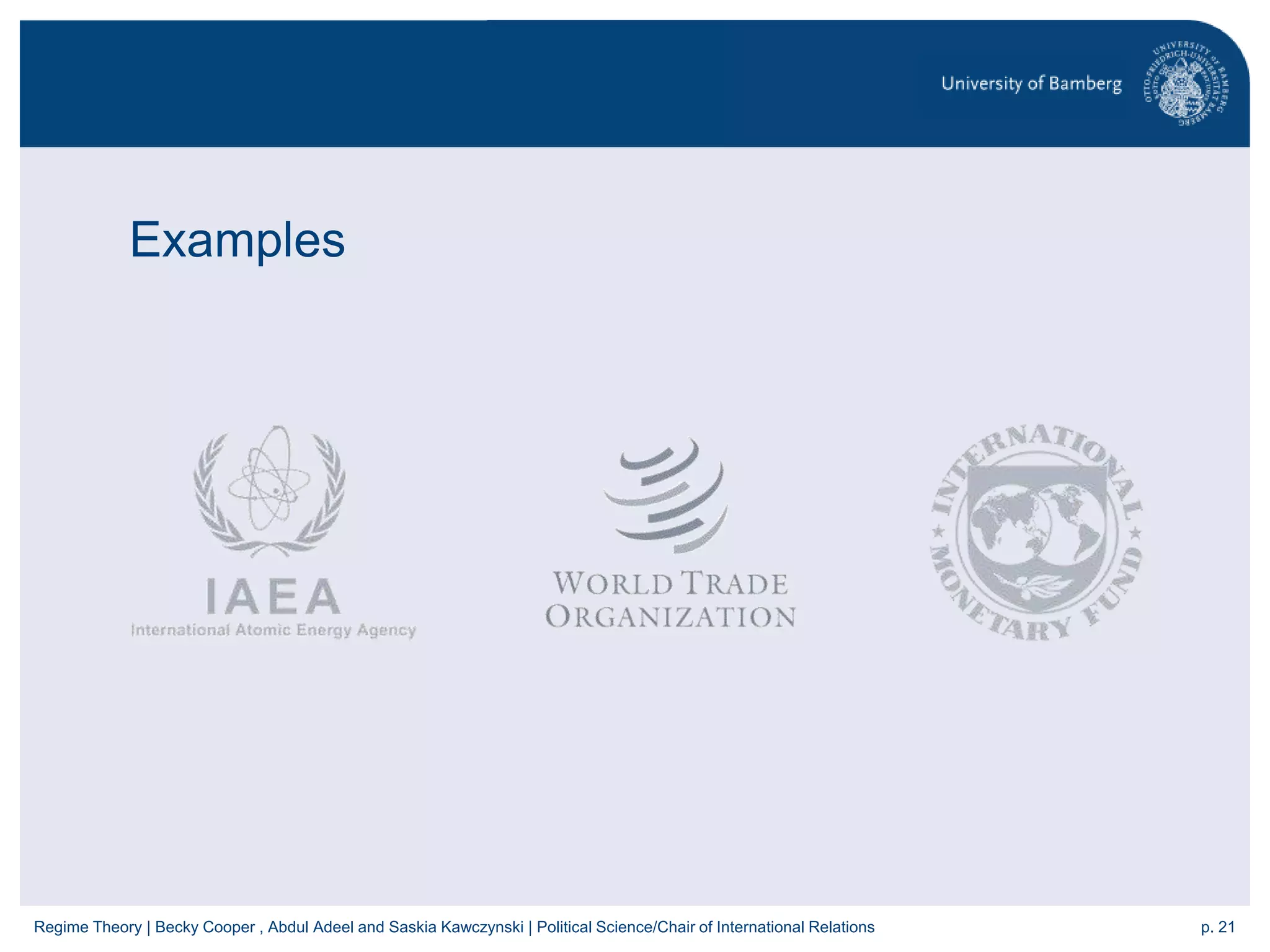 Regime theory – International Regimes | PPTX