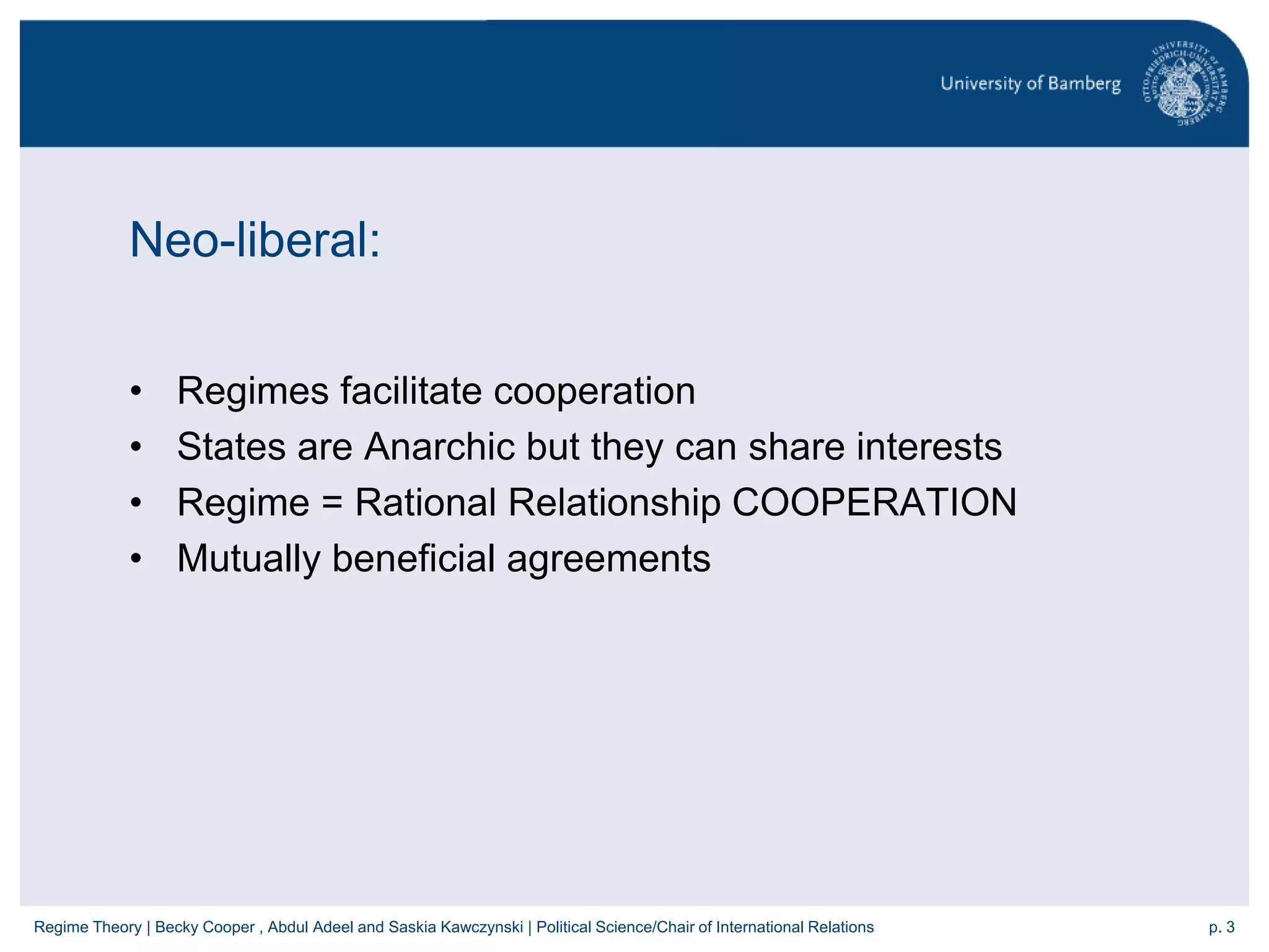 Regime theory – International Regimes | PPTX | Political Issues ...