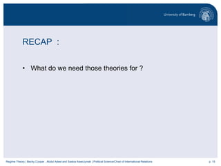Regime theory – International Regimes | PPTX