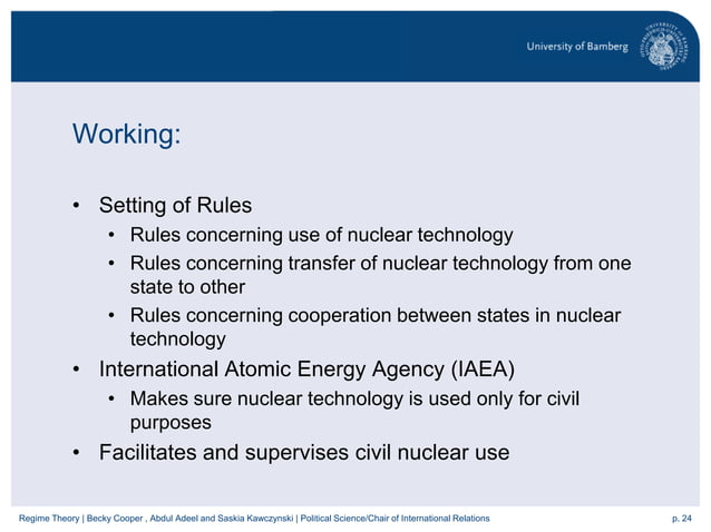 Regime theory – International Regimes | PPTX | Political Issues ...