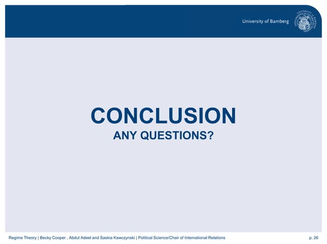 Regime theory – International Regimes | PPTX | Political Issues ...