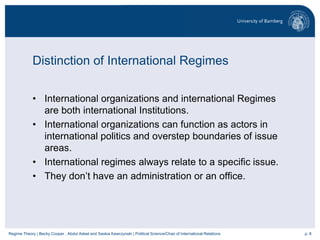 Regime theory – International Regimes | PPTX
