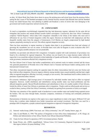 Regime Typologies of EAC Member States and Their Impact on East Africa ...
