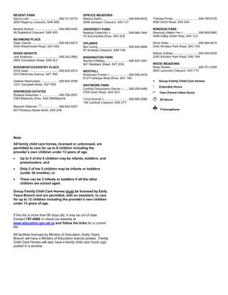 Regina Family Childcare Homes | PDF