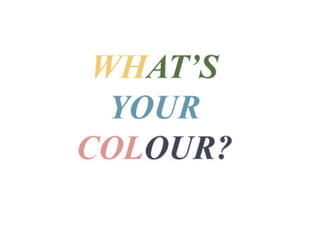 Three Over One - Reginald Sweat, what's your colour? | PDF