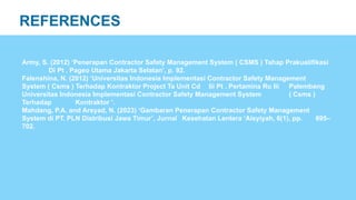 Implementasi Contraction Safety Management System (CSMS) | PPTX