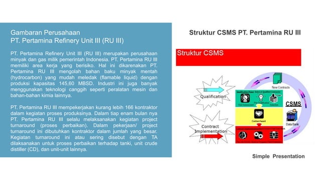 Implementasi Contraction Safety Management System (CSMS) | PPTX