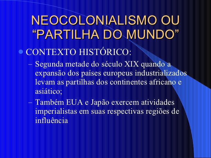 Neocolonialismo