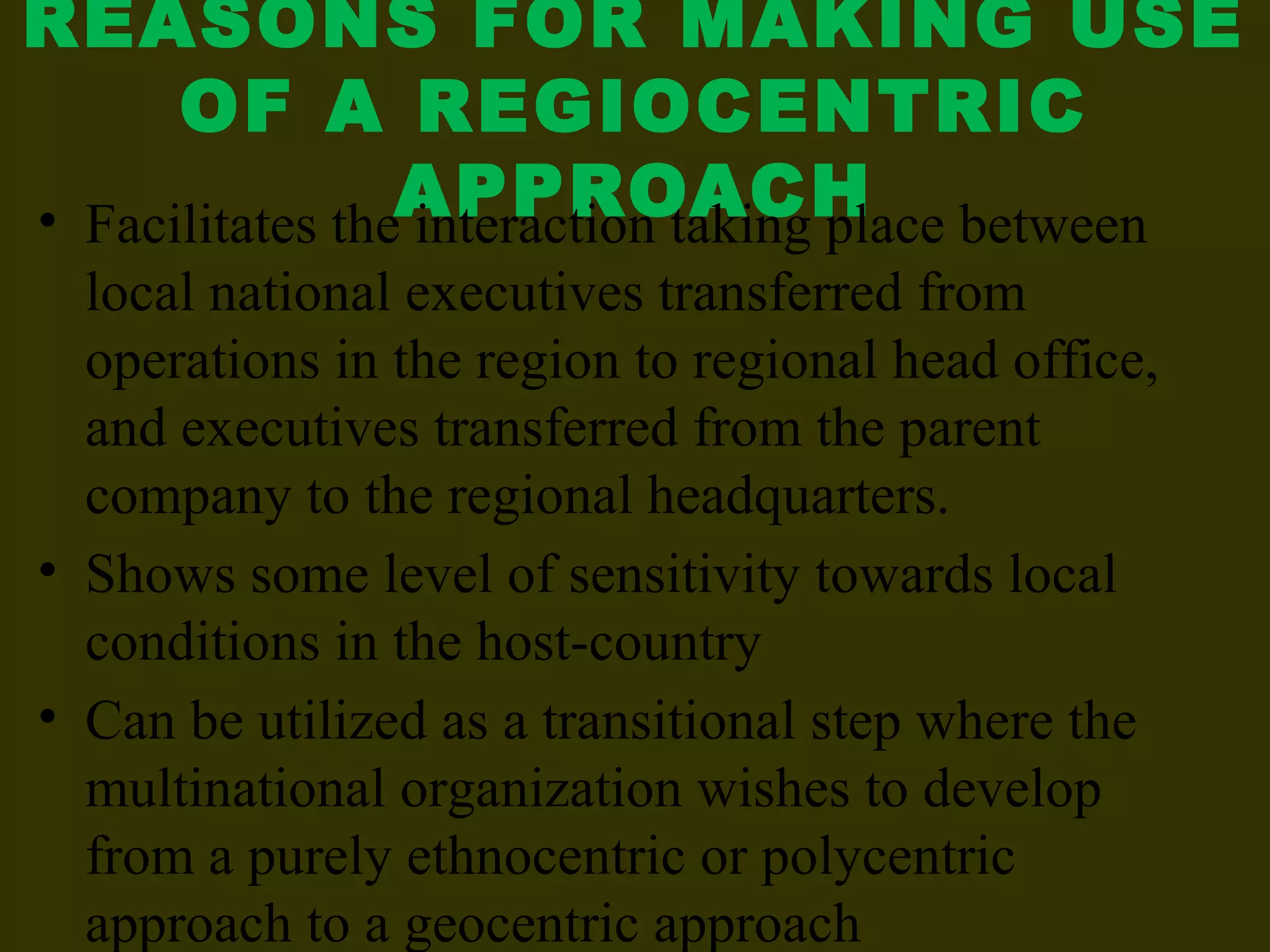 Regiocentric Orientation | PPT | Automotive Industry | Industries