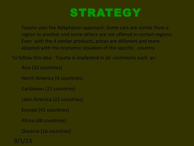 Regiocentric Orientation | PPT | Automotive Industry | Industries