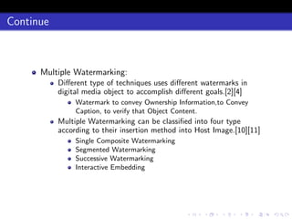 Region Based Undectable Multiple Image Watermarking | PDF