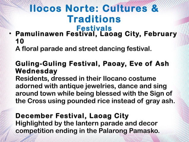 Region 1 cultures and traditions | PPT