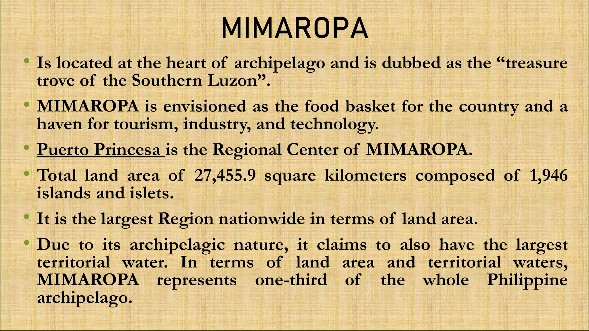 Region 4-B - MIMAROPA CAPITAL AND PROVINCES | PPTX