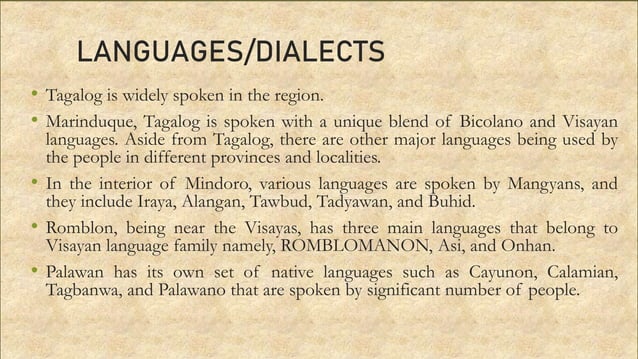 Region 4-B - MIMAROPA CAPITAL AND PROVINCES | PPTX