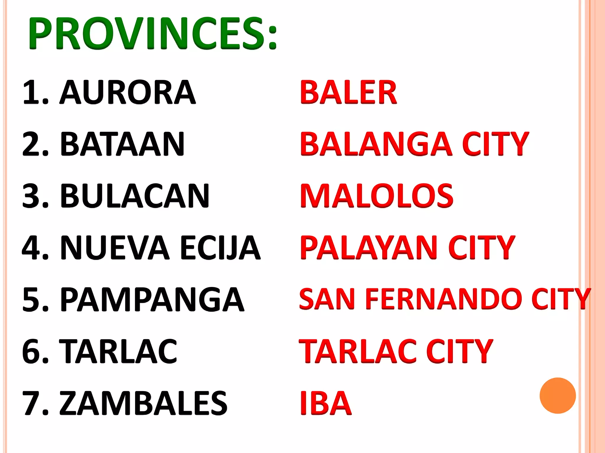Region 3 central luzon | PPTX