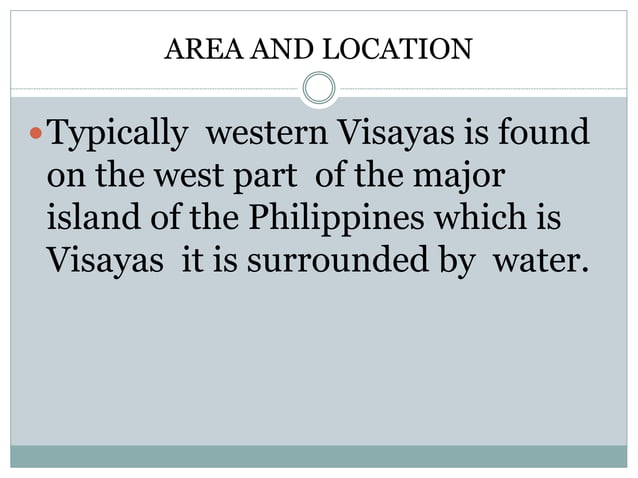 Region VI Philippines | PPTX | South America Travel | Travel Locations