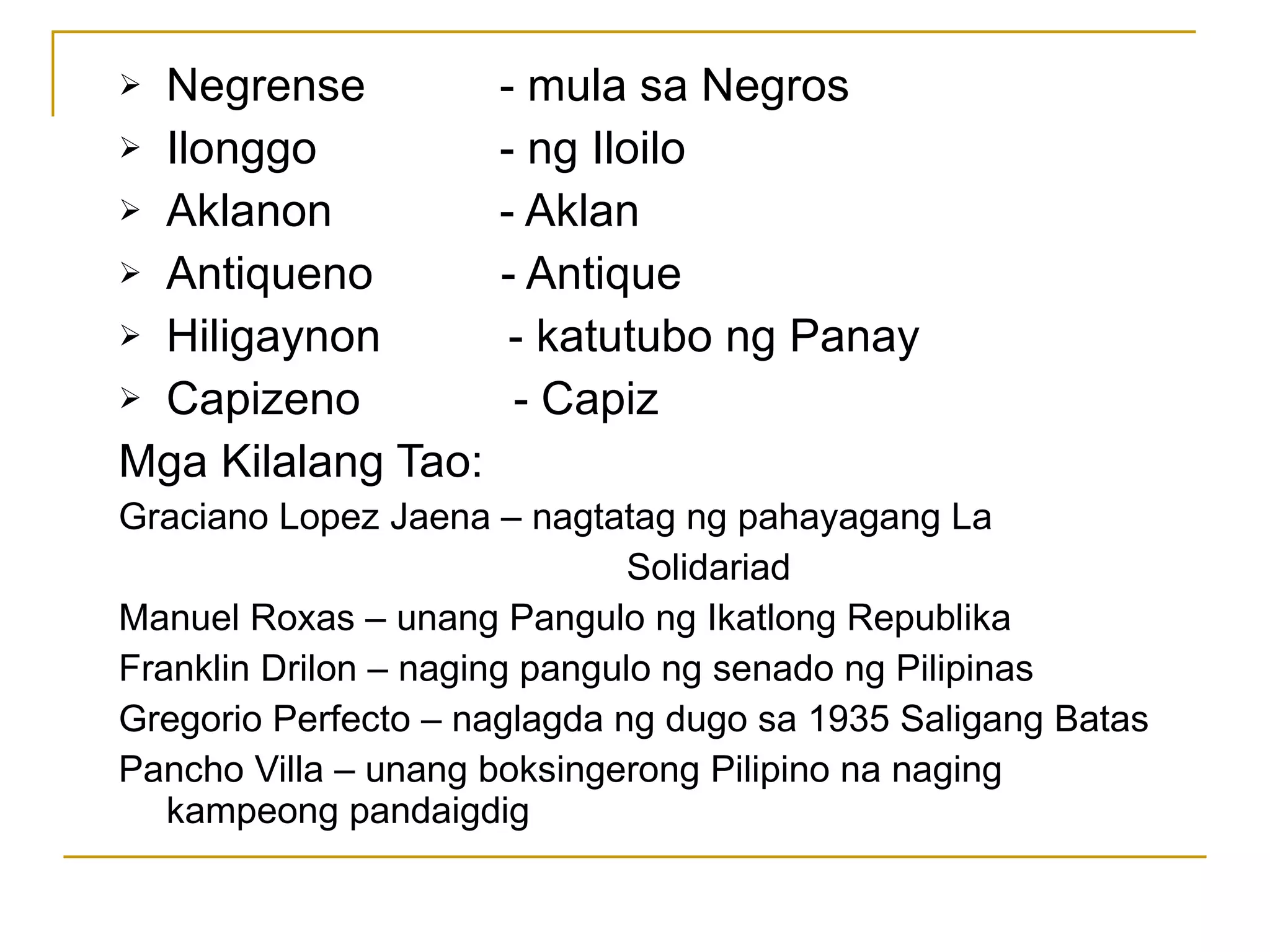 Region 6 kanlurang visayas | PPT