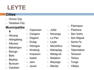Region 8: Eastern Visayas | PPTX