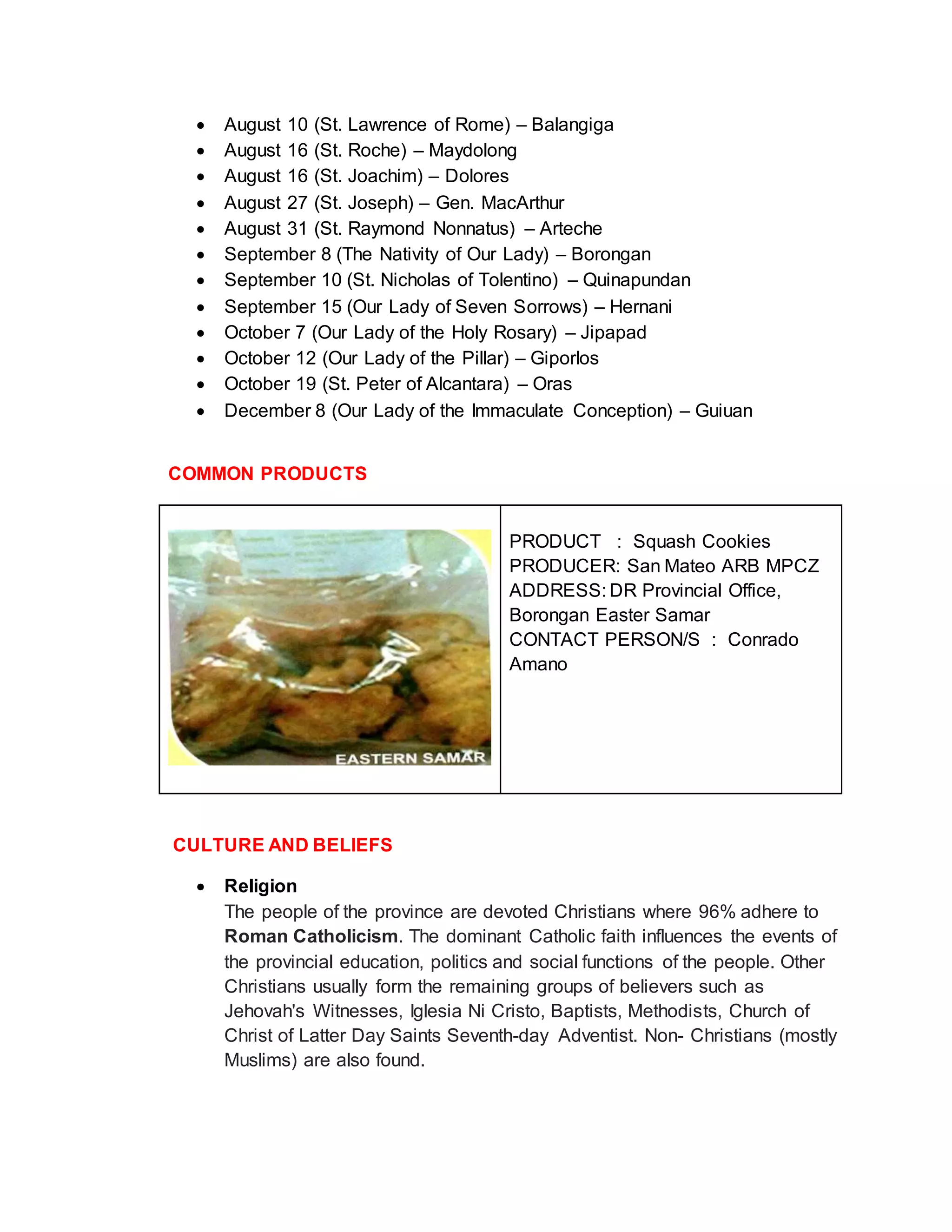 Region 8 EASTERN VISAYAS | DOCX | Geography | Science