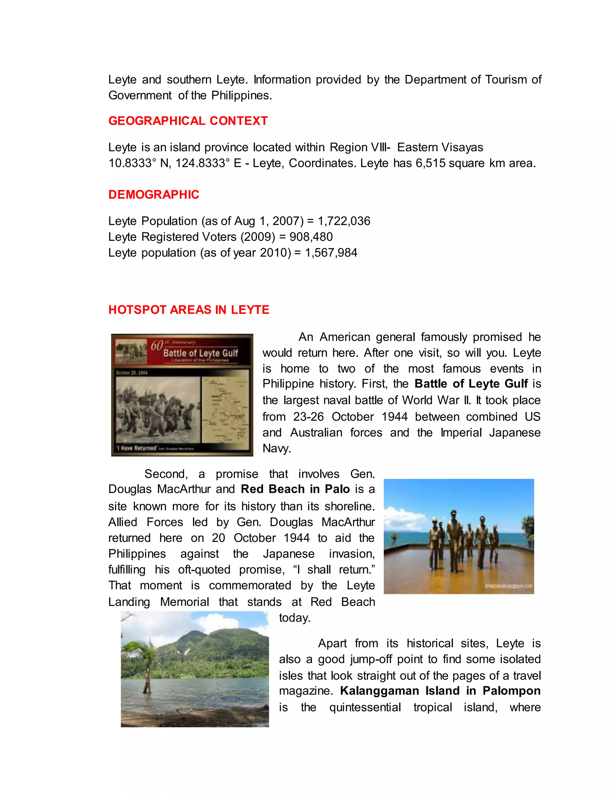 Region 8 EASTERN VISAYAS | DOCX | Geography | Science