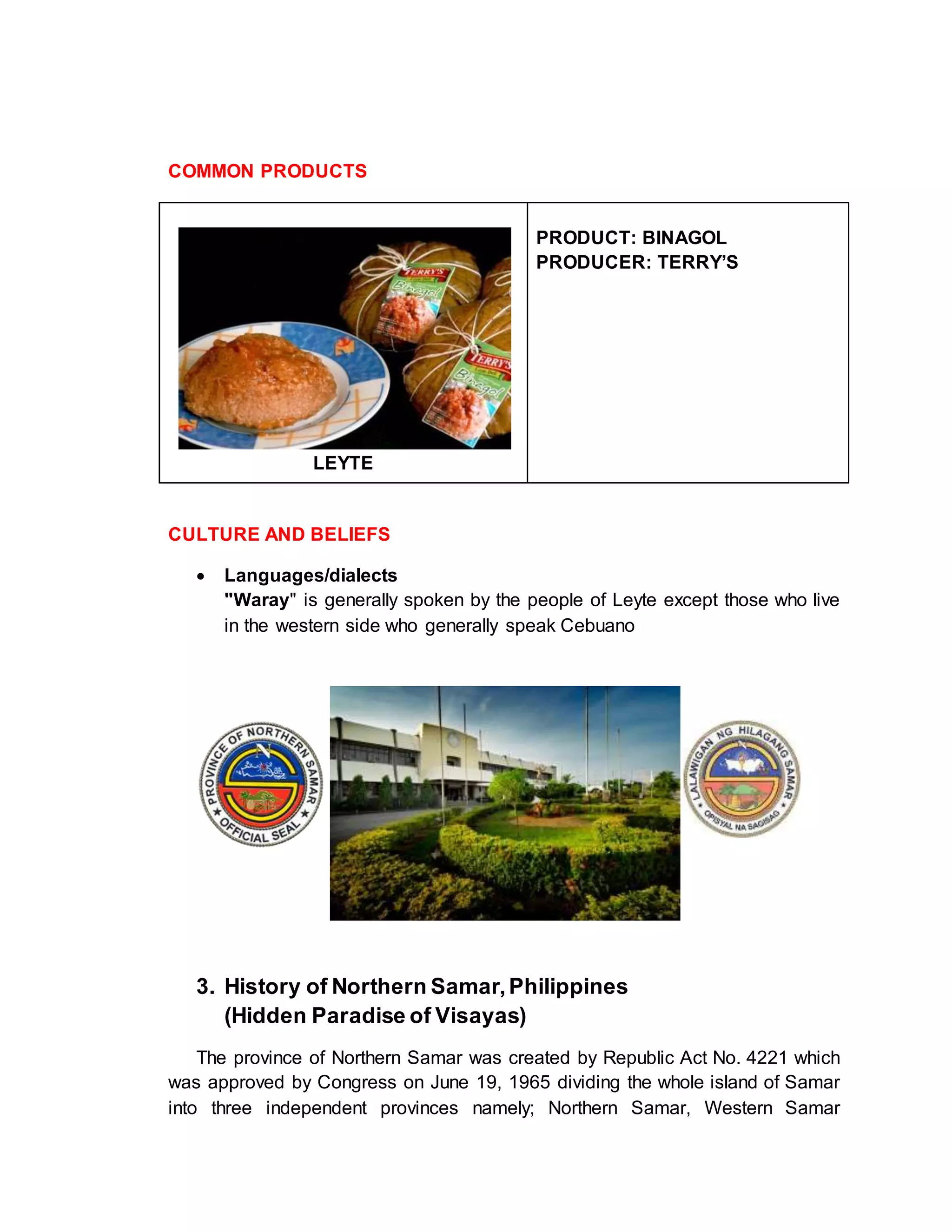 Region 8 EASTERN VISAYAS | DOCX | Geography | Science