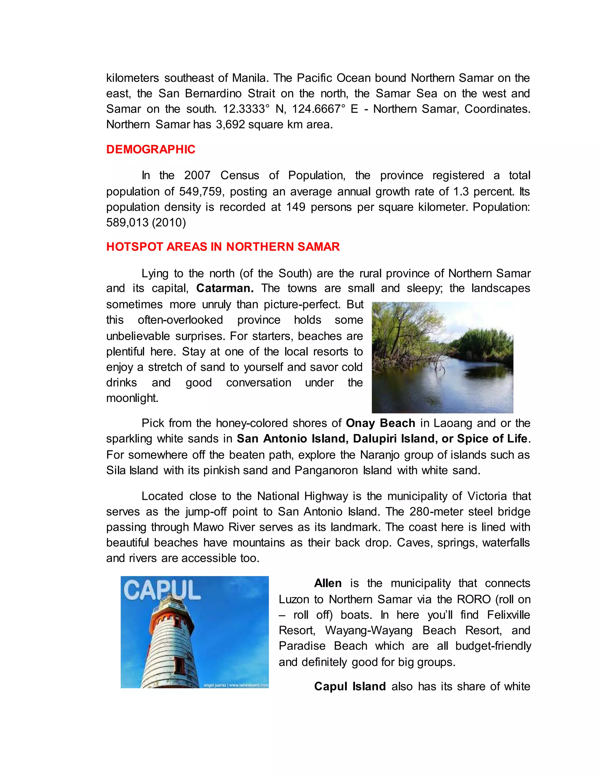 Region 8 EASTERN VISAYAS | DOCX | Geography | Science