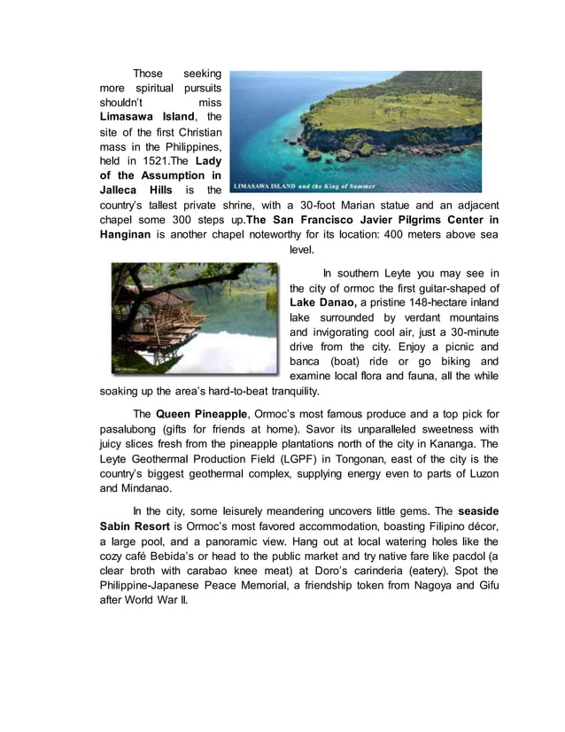 Region 8 EASTERN VISAYAS | DOCX | Geography | Science