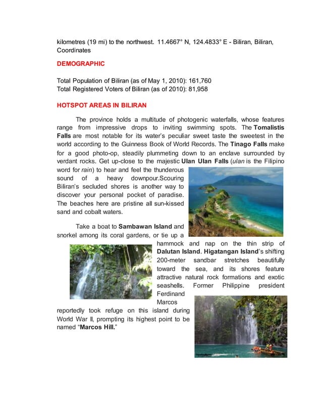 Region 8 EASTERN VISAYAS | DOCX | Geography | Science