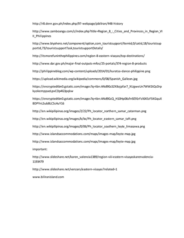 Region 8 EASTERN VISAYAS | DOCX | Geography | Science