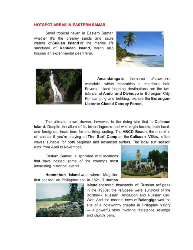 Region 8 EASTERN VISAYAS | DOCX | Geography | Science