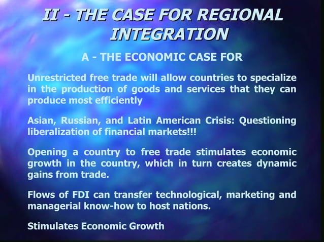 Regional Economic Integration | PPT | Political Issues & policy | Politics