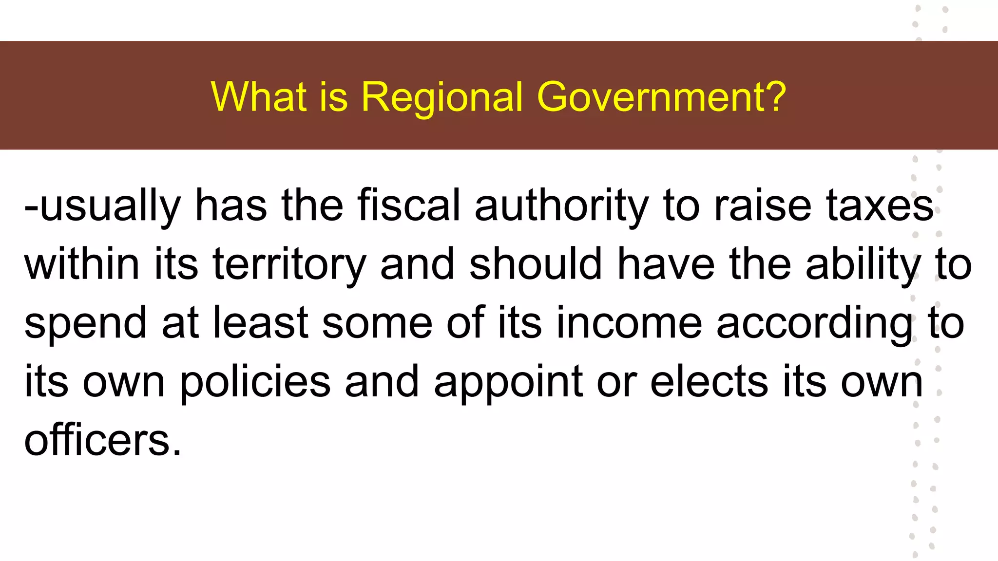 Regional Government | PPTX